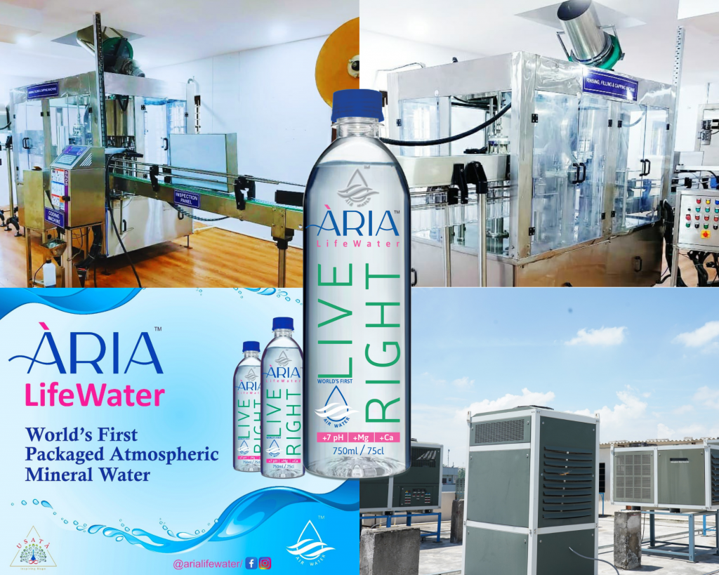 USATA - pioneer in packaged drinking water from the air, launches ARIA ...